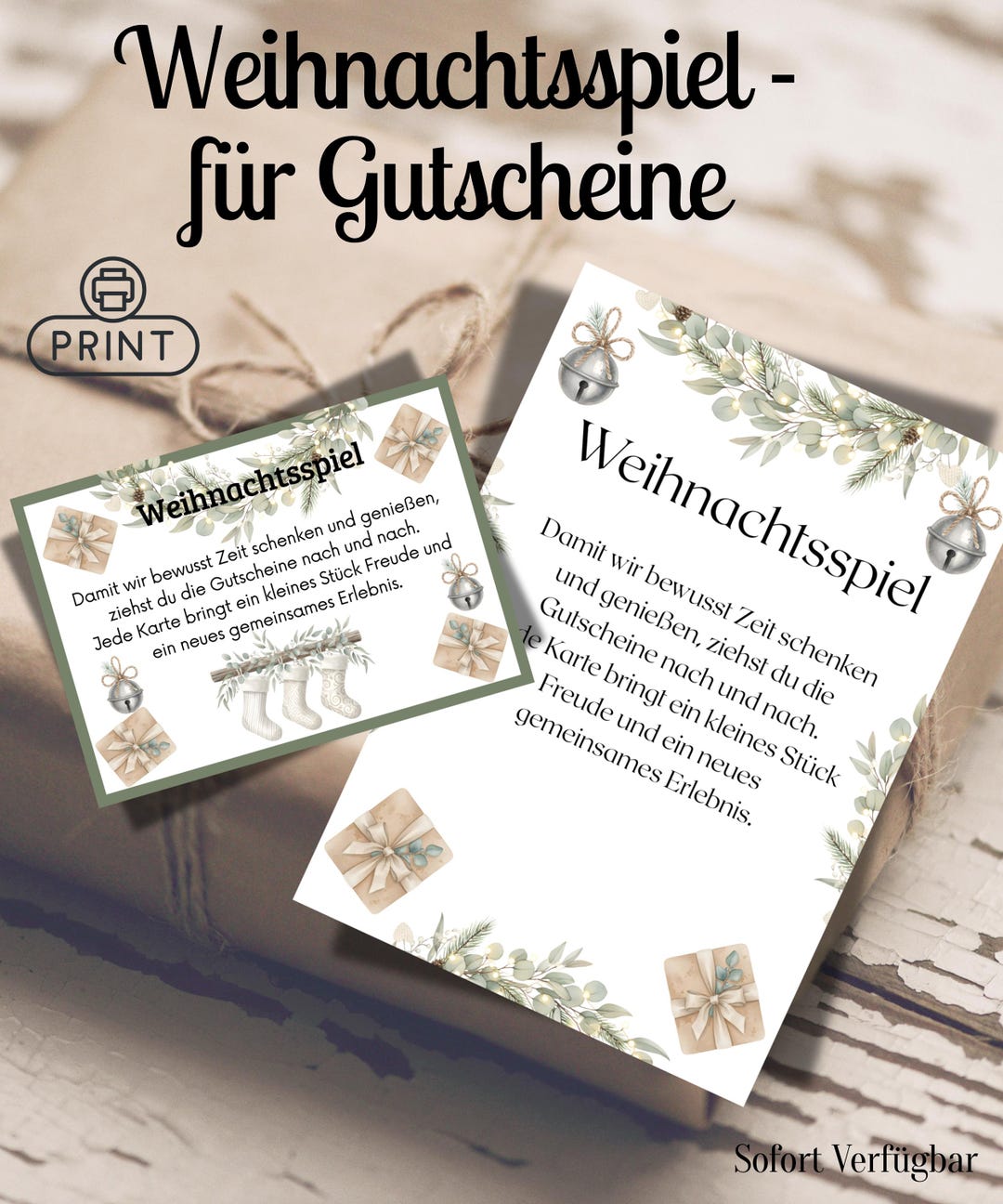 Weihnachtsspiel | Deckblätter Zum Ausdrucken | DIN A6 & DIN A4 ...
