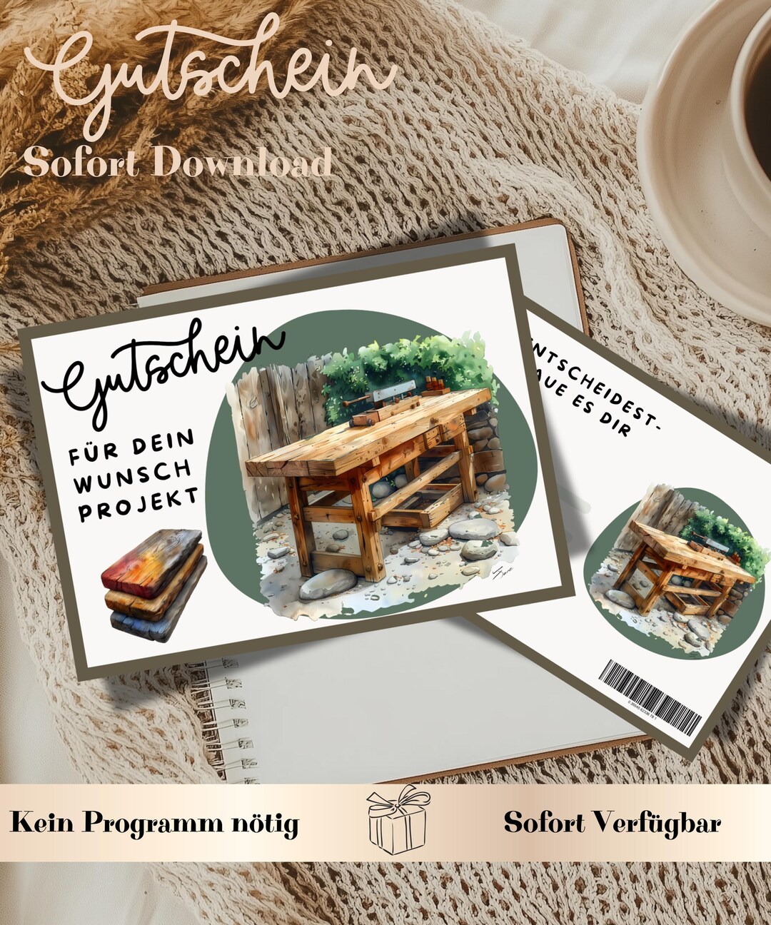 Construction Project Voucher | Digital Printable Voucher | DIY Gift for ...