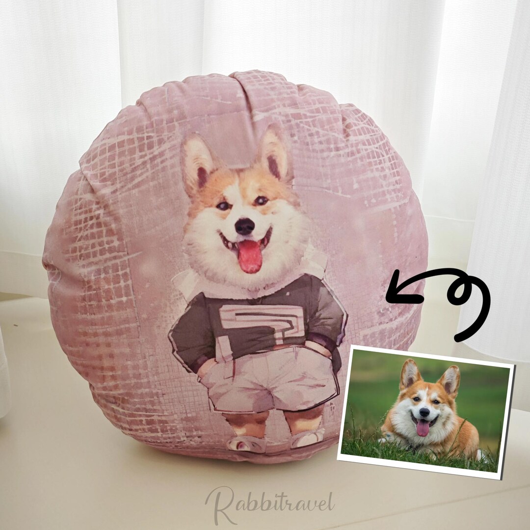 Custom Two-sided Theme Pet Round Pillow,multiple Theme Options,one ...