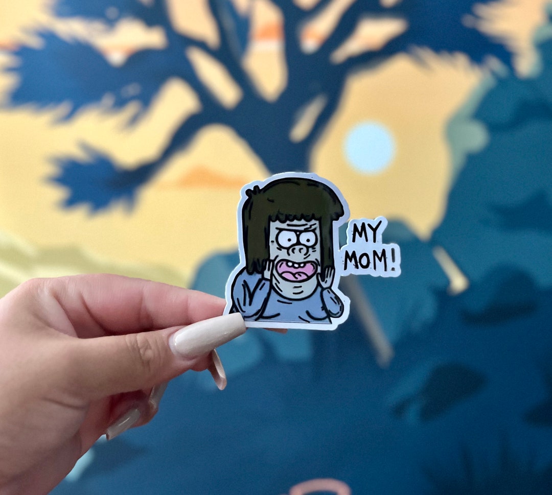 Regular Show Muscle Man My Mom Sticker - Etsy