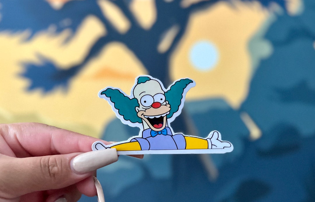 Simpsons Krusty the Clown Sticker - Etsy