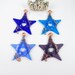 Ten Handmade Glass Star Ornaments - Handmade Fused Glass Stars Wrapped ...
