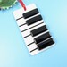 Fused Glass Piano Key Ornament - Piano Christmas Ornament - Musical ...