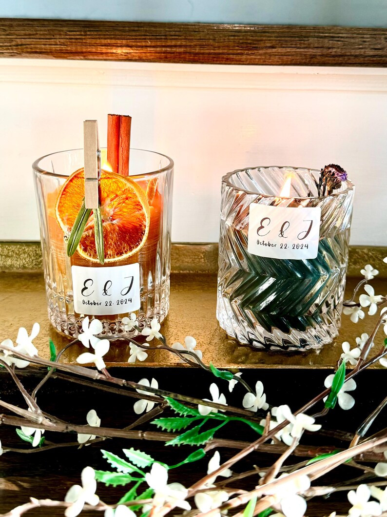 Personalized Wedding Candles Custom Wedding Favors Hand-poured Soy ...
