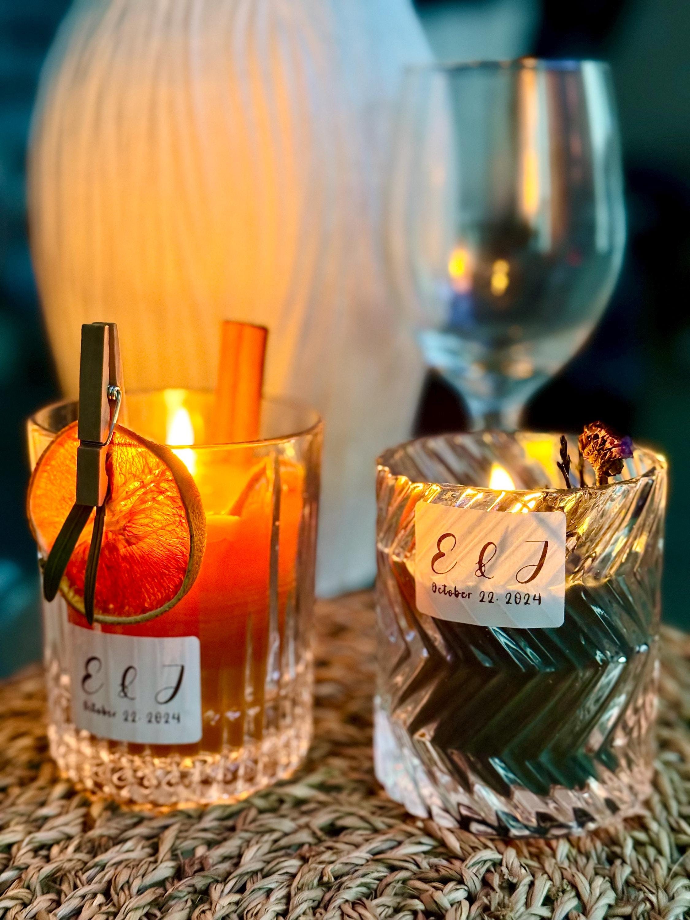 Personalized Wedding Candles Custom Wedding Favors Hand-poured Soy ...