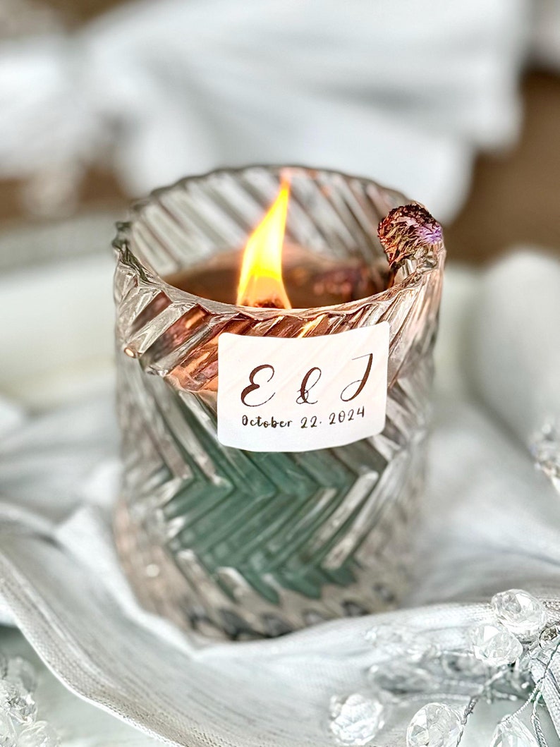 Personalized Wedding Candles Custom Wedding Favors Hand-poured Soy ...