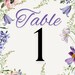 Purple Iris Flower Wedding Table Numbers Digital File 1-20 - Etsy