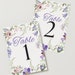Purple Iris Flower Wedding Table Numbers Digital File 1-20 - Etsy