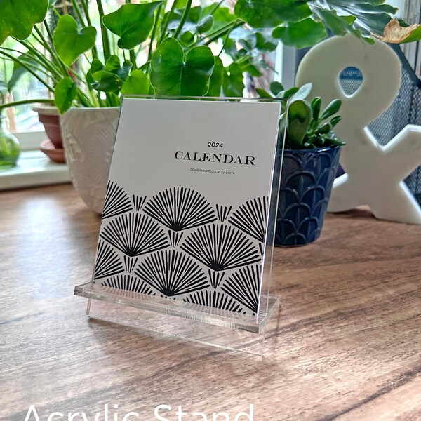 Desk Calendar With Stand - Etsy