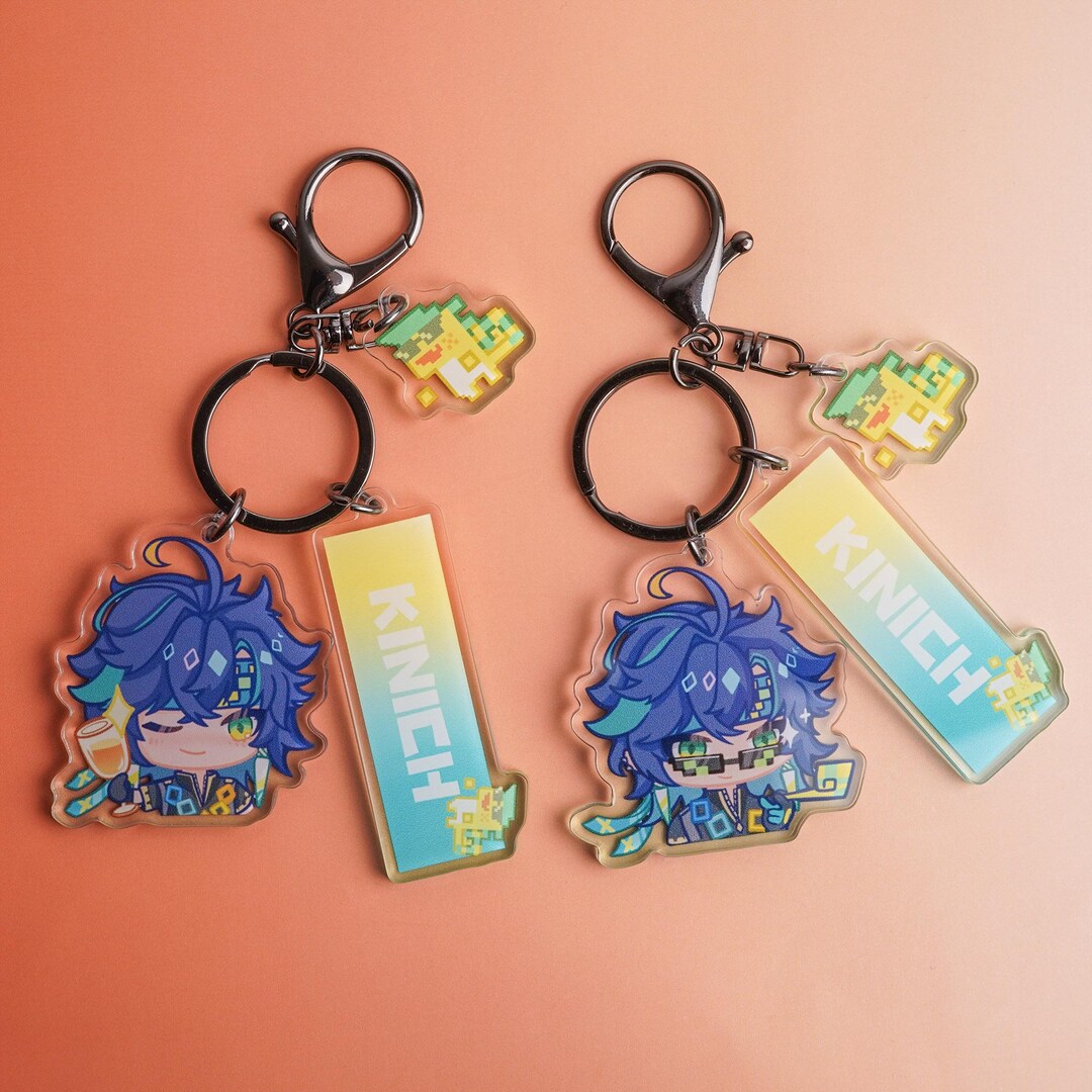 Genshin Impact Kinich Original Keychain Keyring, Exquisite Purse Bag ...