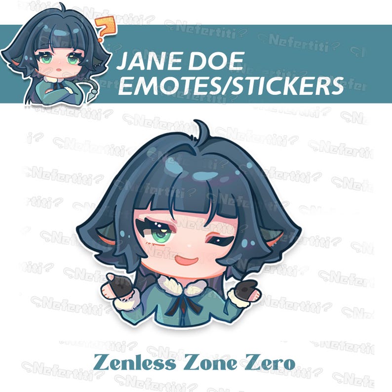 Pegatinas y emoticones lindos de Jane Doe de Zenless Zone Zero ...