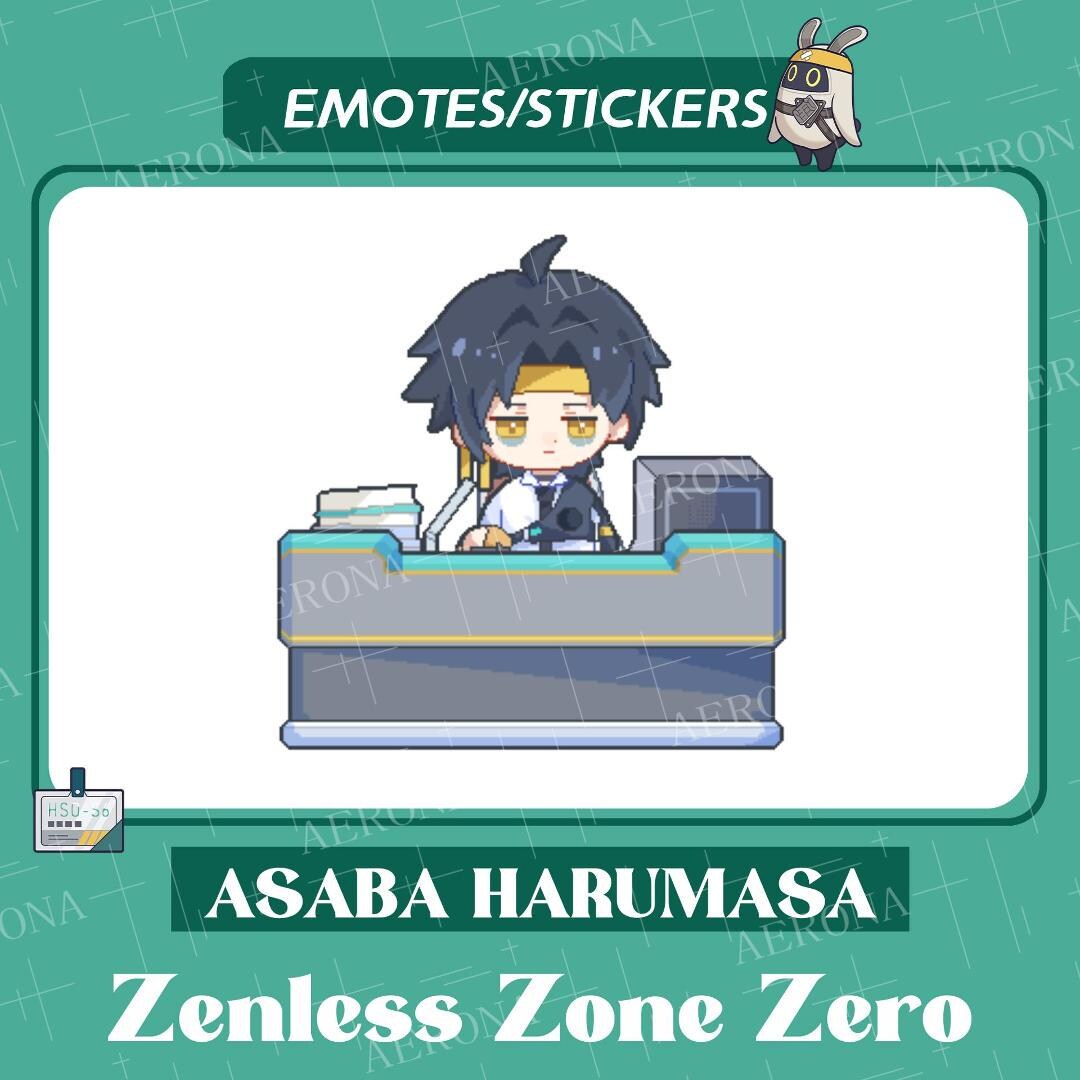 Zenless Zone Zero ZZZ Asaba Harumasa Nod Zzz HSOS6 Pixel Art Cute ...
