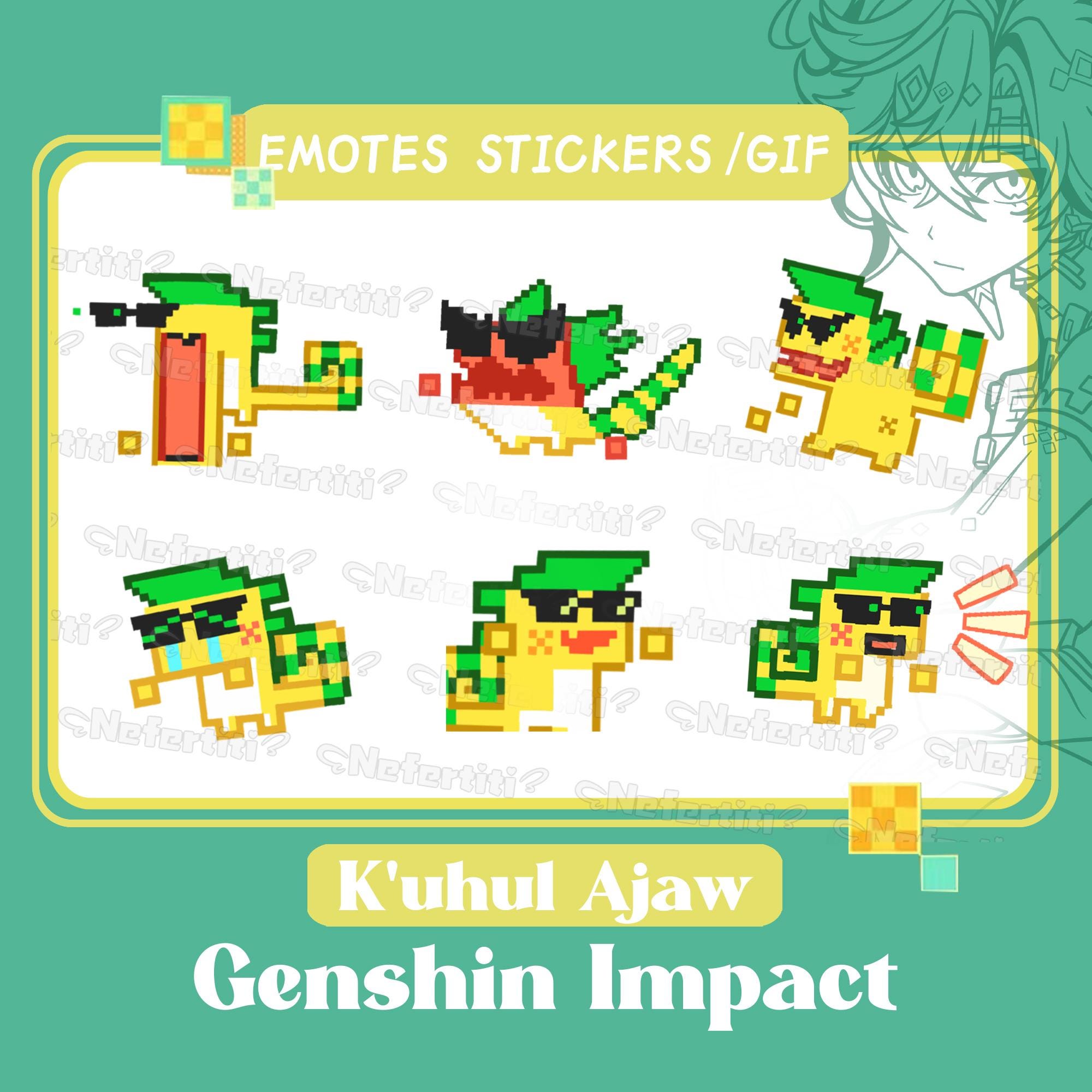 Genshin Impact K'uhul Ajaw Kinich Cute Stickers and Emotes,stickers for ...