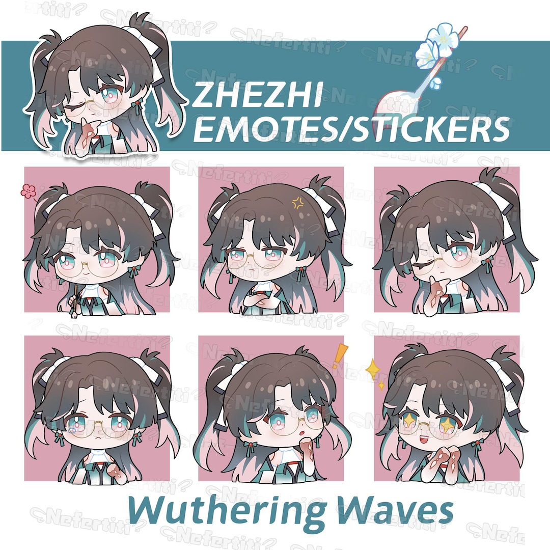 Wuthering Waves Zhezhi Cute Stickers and Emotes,stickers for Decor ...