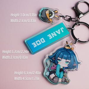 Zenless Zone Zero Cute Jane Doe Bangboo Original Keychain Keyring ...