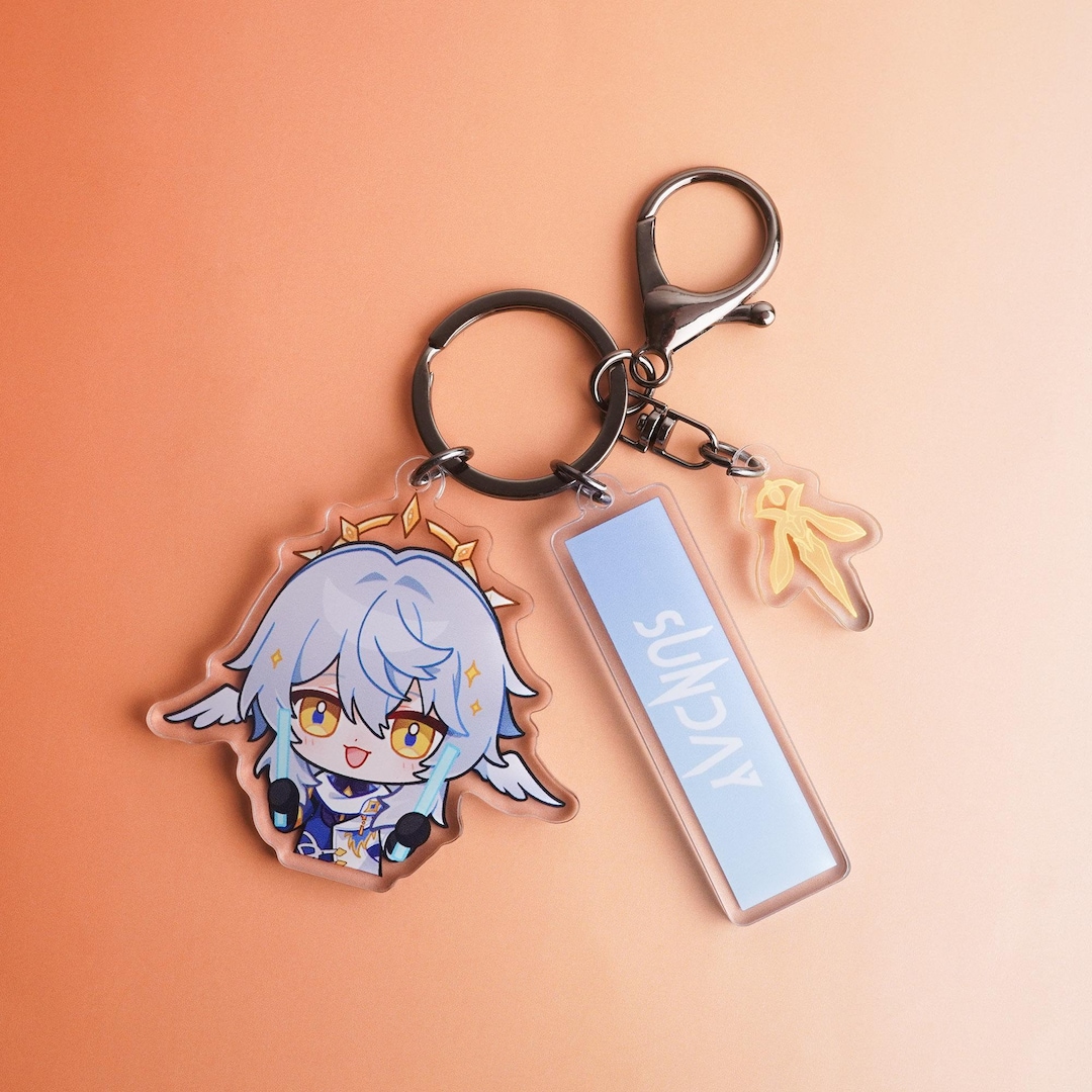 Honkai Star Rail Sunday Keychain Keyring, Exquisite Desktop Purse Bag ...