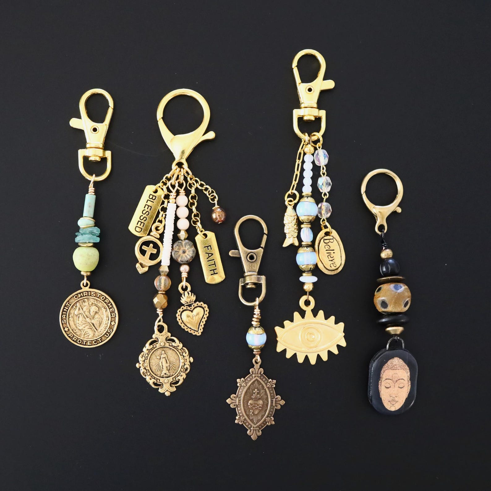 Catholic Purse Charm, Virgin Mary Bag Accessories, by Mystic Pieces - Etsy