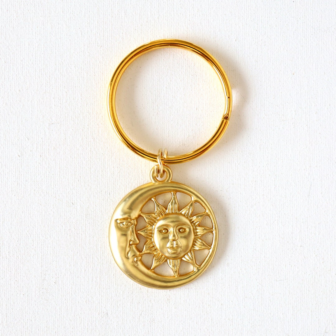 Sun Moon Key Chain, Key Decor, Celestial Keychain, Car Gift, Key Chain ...