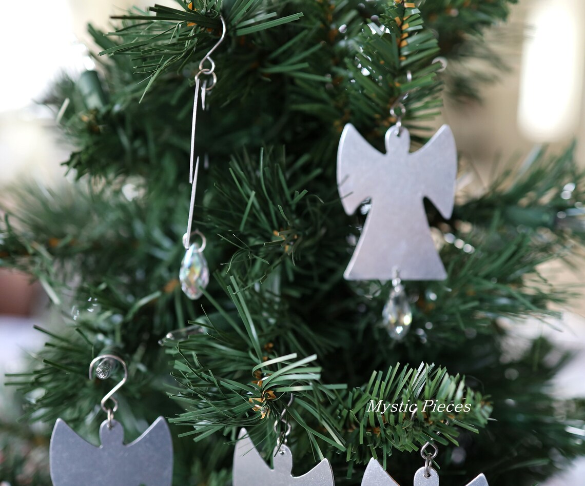 Angel Crystal Ornament Angel Ornaments Silver Christmas | Etsy