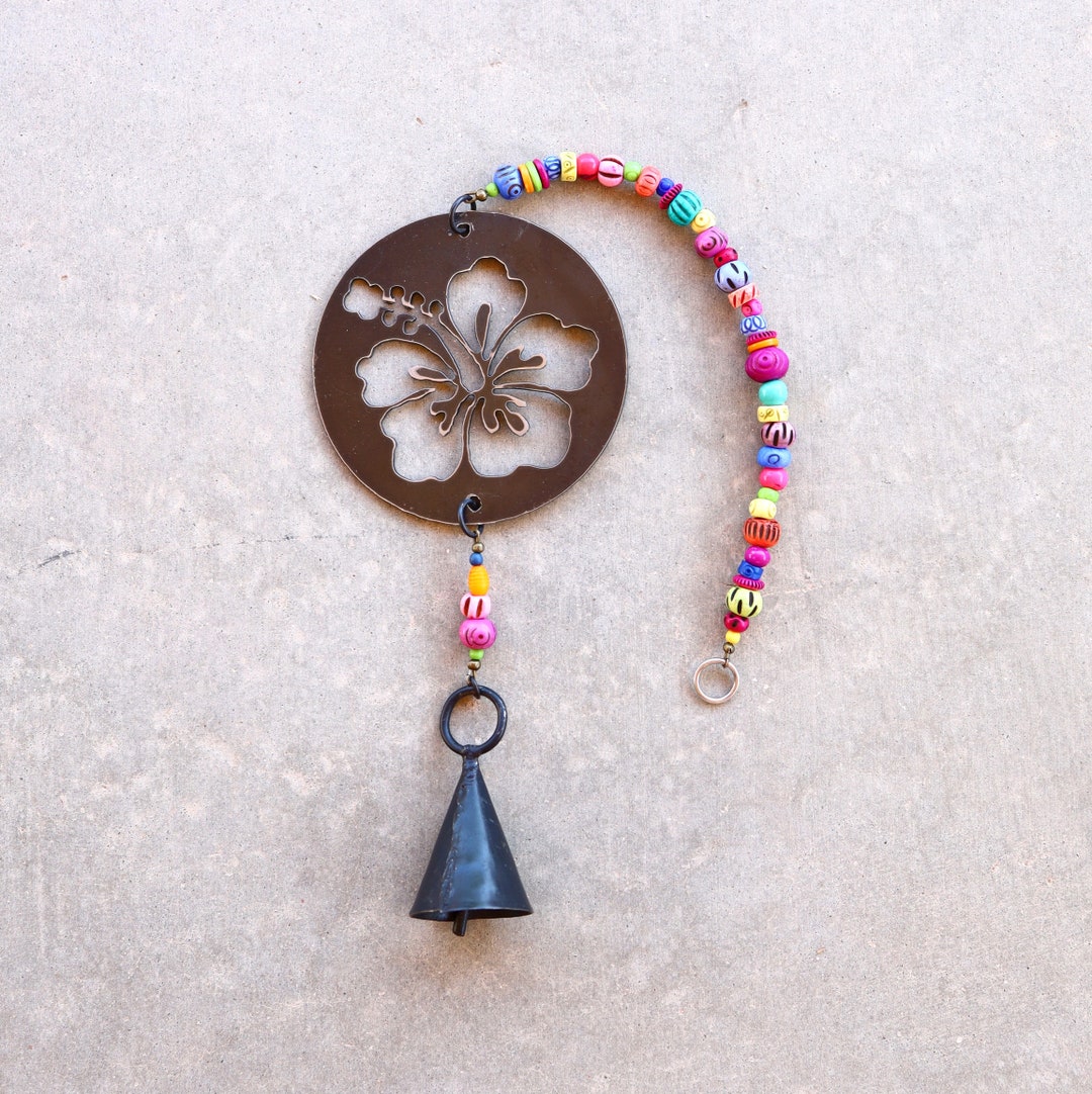 Hibiscus Decor, Patio Bohemian Colorful Accent, by Mystic Pieces - Etsy
