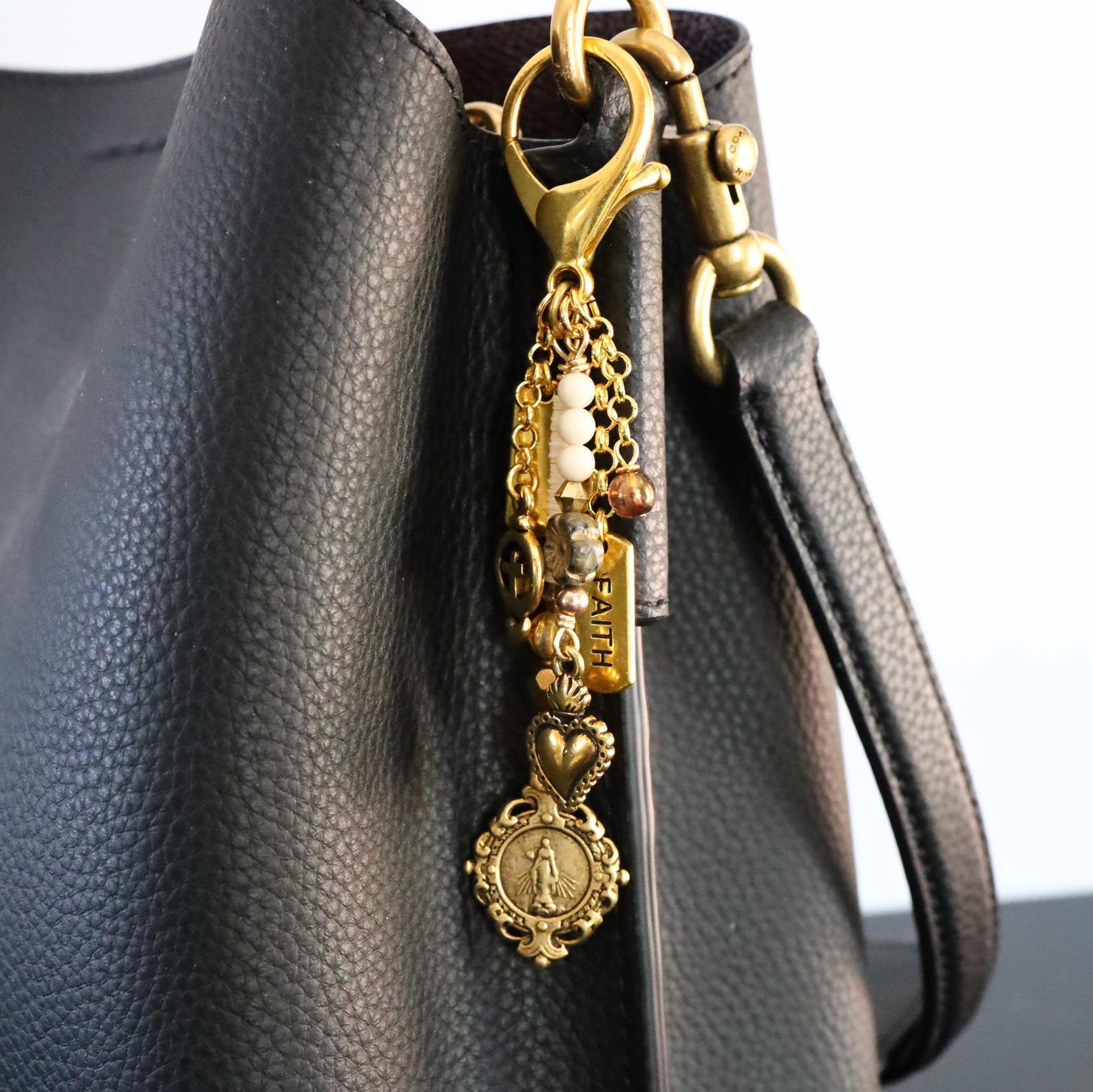 Catholic Purse Charm, Virgin Mary Bag Accessories, by Mystic Pieces - Etsy