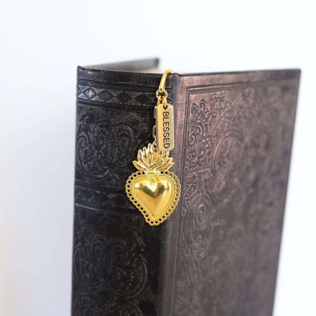 Sacred Heart Bookmark, Church Accessories, by Mystic Pieces - Etsy