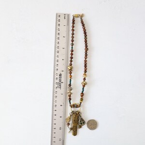 OM Hamsa Necklace, Spiritual Jewelry, Amulet Statement Necklace, Unique ...