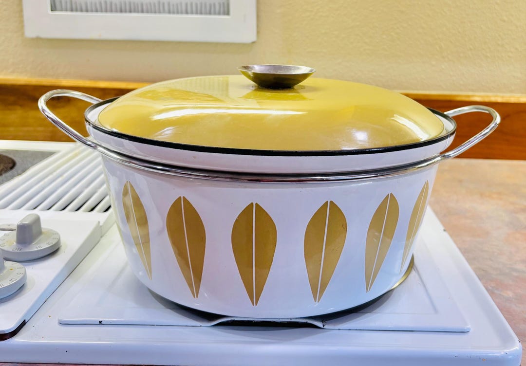Catherineholm Norway Lotus Pot Butterscotch Mustard Yellow Sixties ...