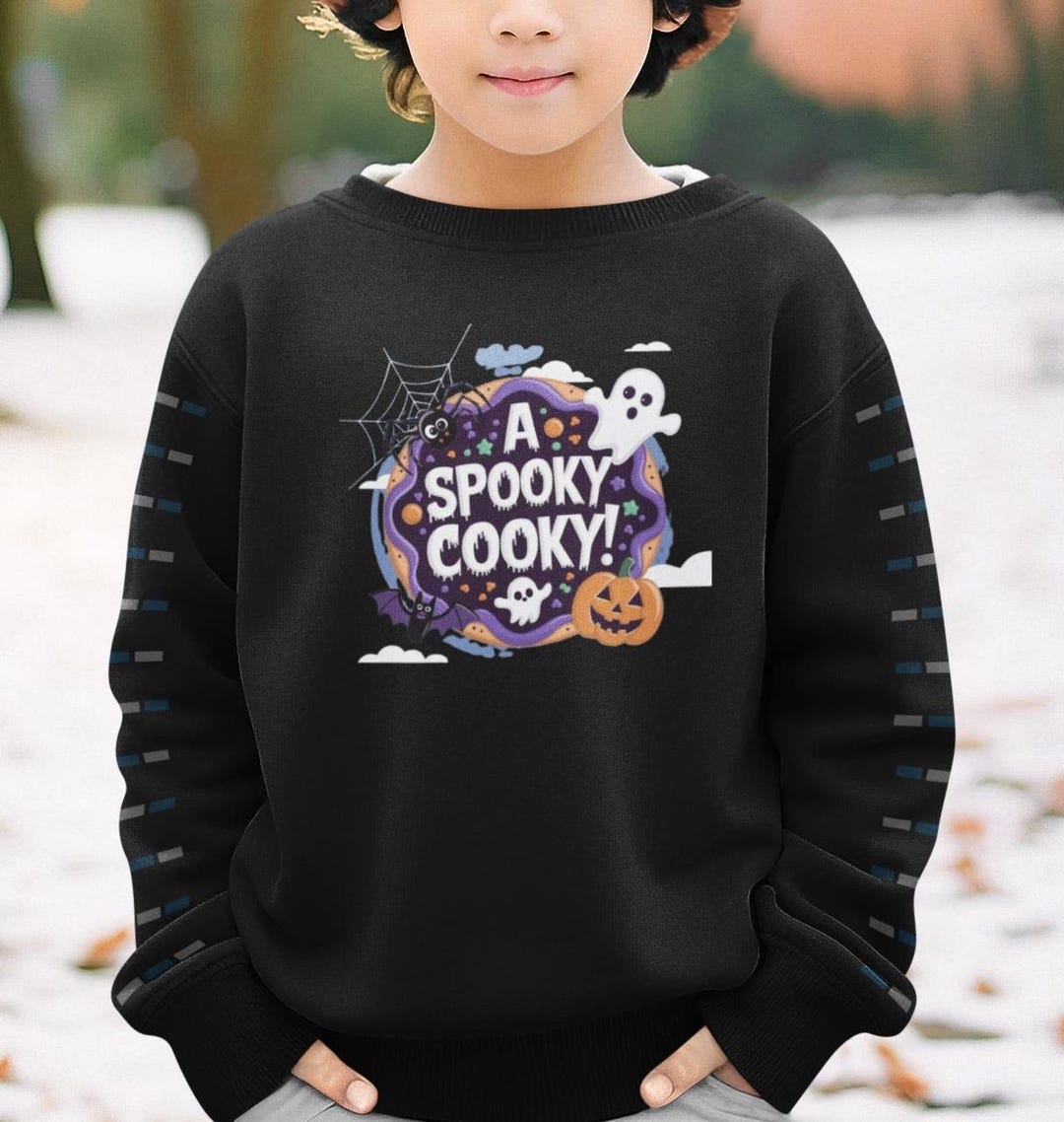 Funny Spooky Cooky Halloween Design Toddler Long Sleeve Tee - Etsy