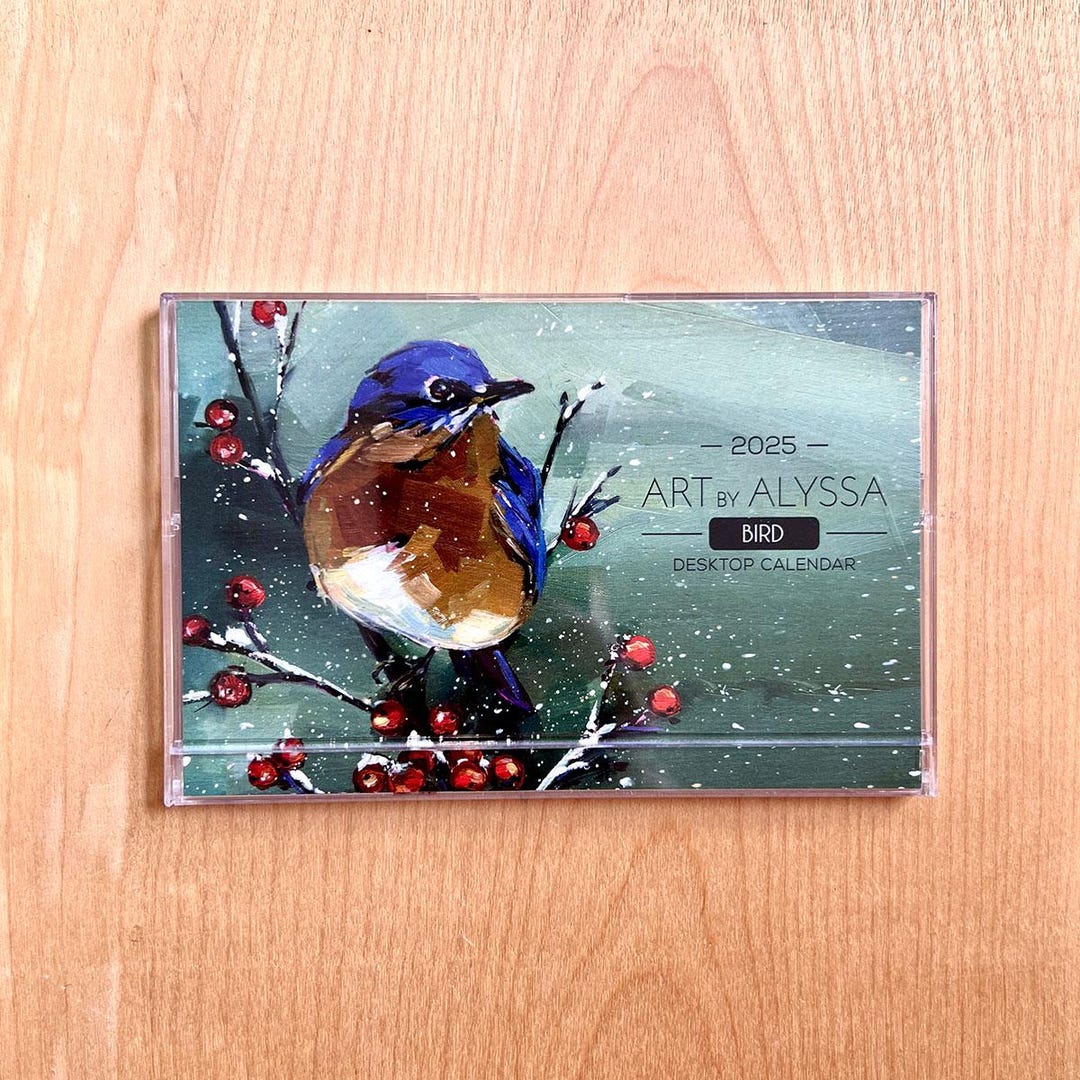 2025 Art by Alyssa Bird Desktop Calendar - Etsy