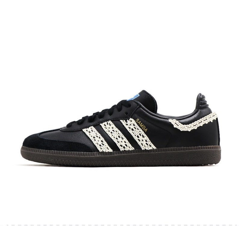 Custom Samba Lace Ruff in Black Custom Adidas Samba Custom Kicks ...