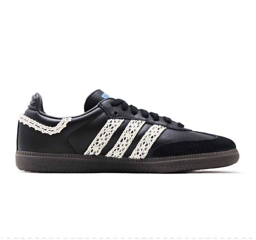 Custom Samba Lace Ruff in Black Custom Adidas Samba Custom Kicks ...