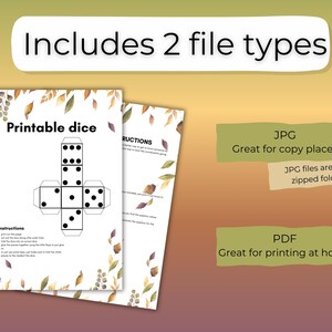 Dice Game: Fall Themed - Enjoy Autumn Game Nights - Great for Family ...