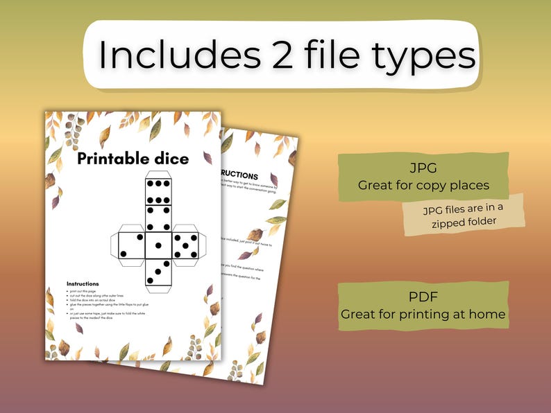Dice Game: Fall Themed - Enjoy Autumn Game Nights - Great for Family ...