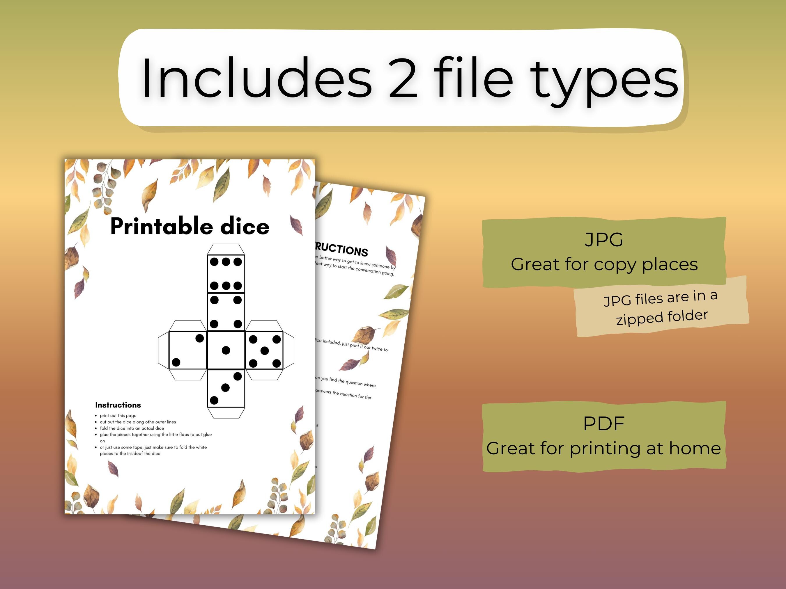 Dice Game: Fall Themed - Enjoy Autumn Game Nights - Great for Family ...