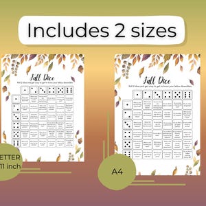 Dice Game: Fall Themed - Enjoy Autumn Game Nights - Great for Family ...