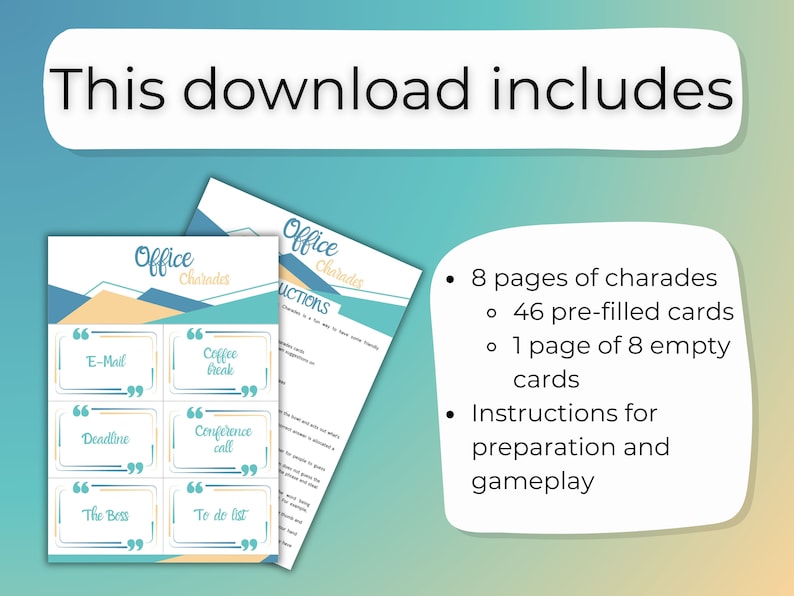 Office Charades: Get to Know Your Coworkers - Perfect for Team Building ...