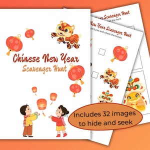 Printable Chinese New Year Scavenger Hunt – 32 Fun Images to Hide and ...