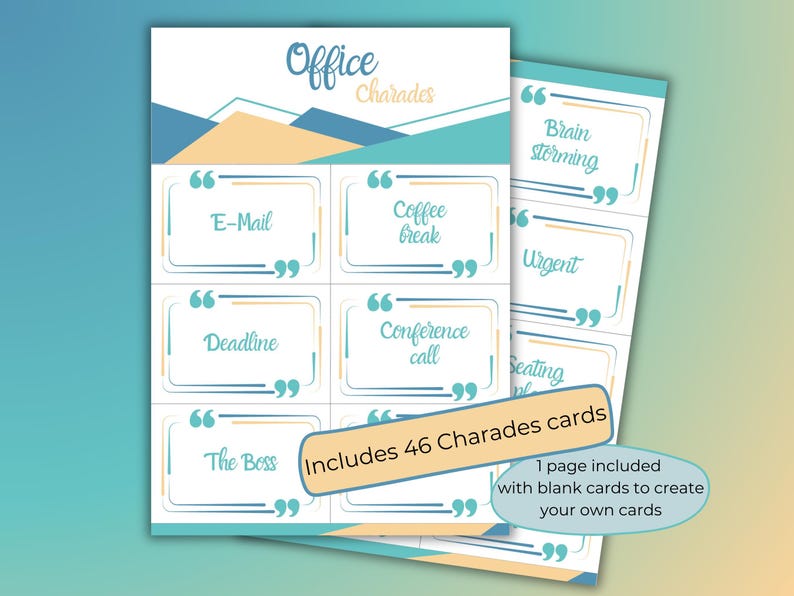 Office Charades: Get to Know Your Coworkers - Perfect for Team Building ...