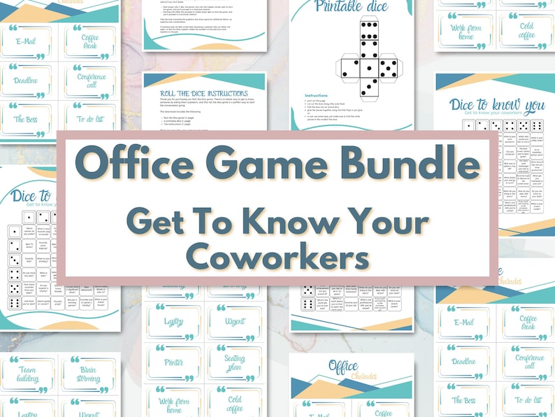 Printable Coworker Icebreaker Game: Office Team Building (digital ...