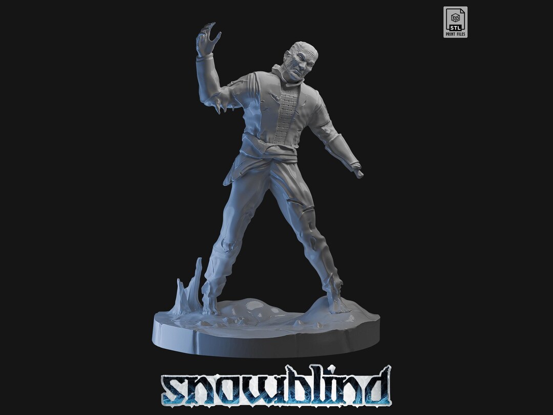 Ice Zombie STL Miniature - Etsy