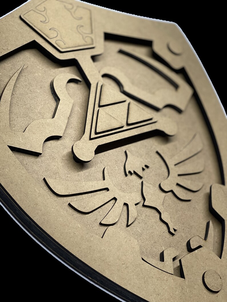 Zelda Shield LED Lighting Digital. Dm 3mm. Hyrule. Exclusive Design ...