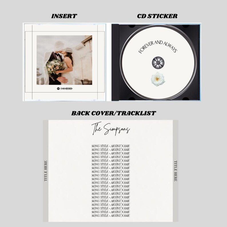 Templated Custom CD + Jewel Case, With Pictures & Songs / Playlist ...