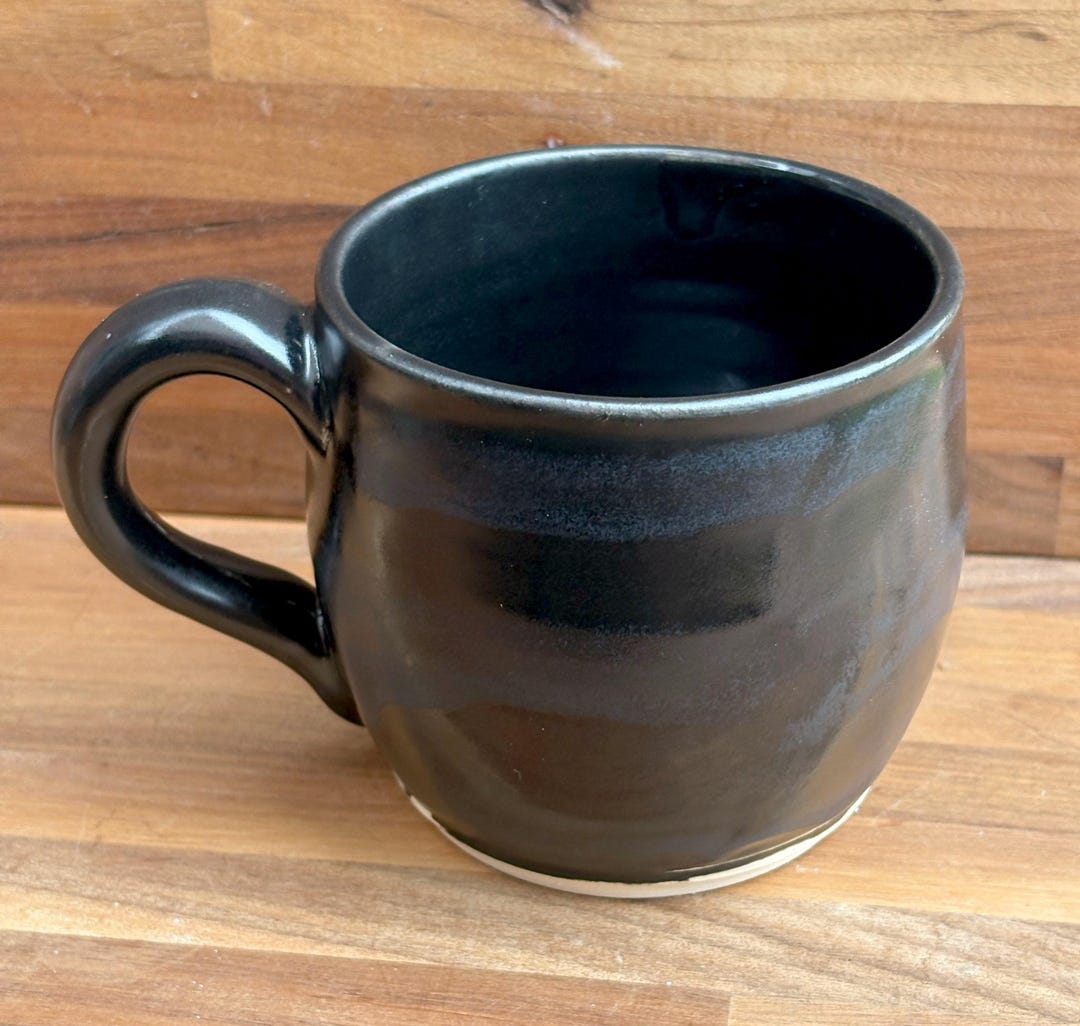 Minimalist Black Striped Mug With Handle - Etsy