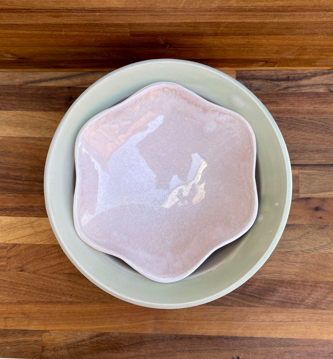 Little Pink Porcelain Petal Shaped Bowl - Etsy
