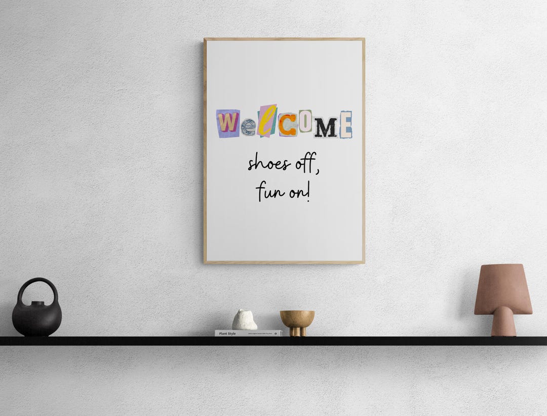 Welcome DIGITAL Print White Background Collage Quote Printable Funny ...