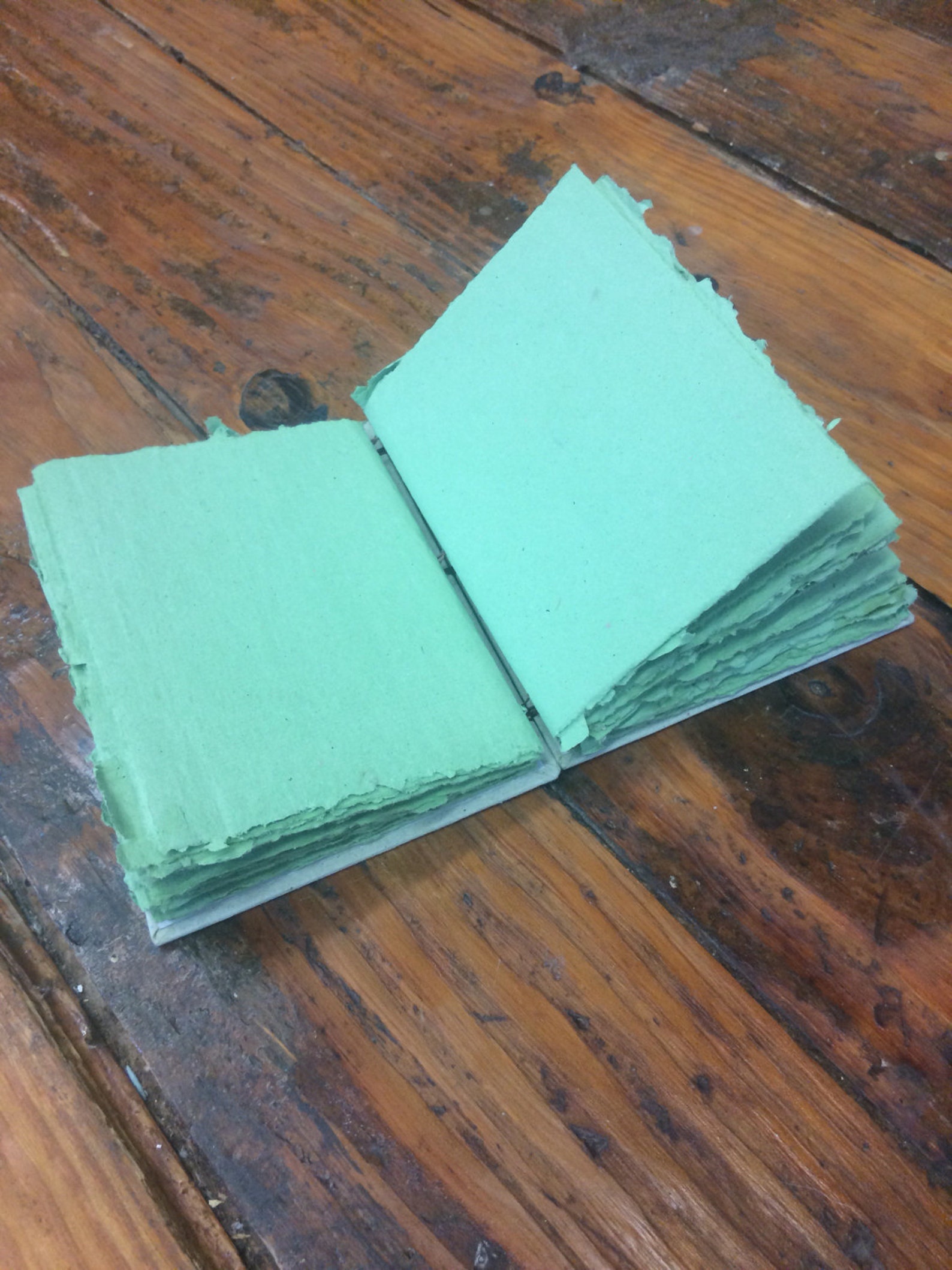 Green Journal Handmade Paper Journal Sketch Book Travel - Etsy