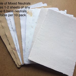 10 Sheets 4x5 Inch Handmade Paper Recycled Paper Eco | Etsy