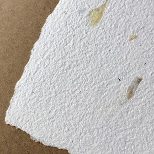 BY THE SHEET off White Floral Handmade Paper, Recycled Paper, Eco ...