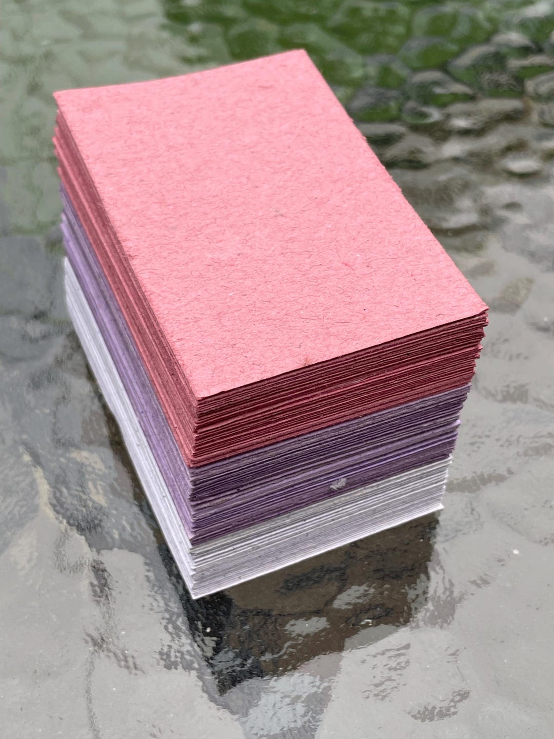 100 Sheets of Cut 2x3 Inch Paper, Handmade Paper, Business Cards ...